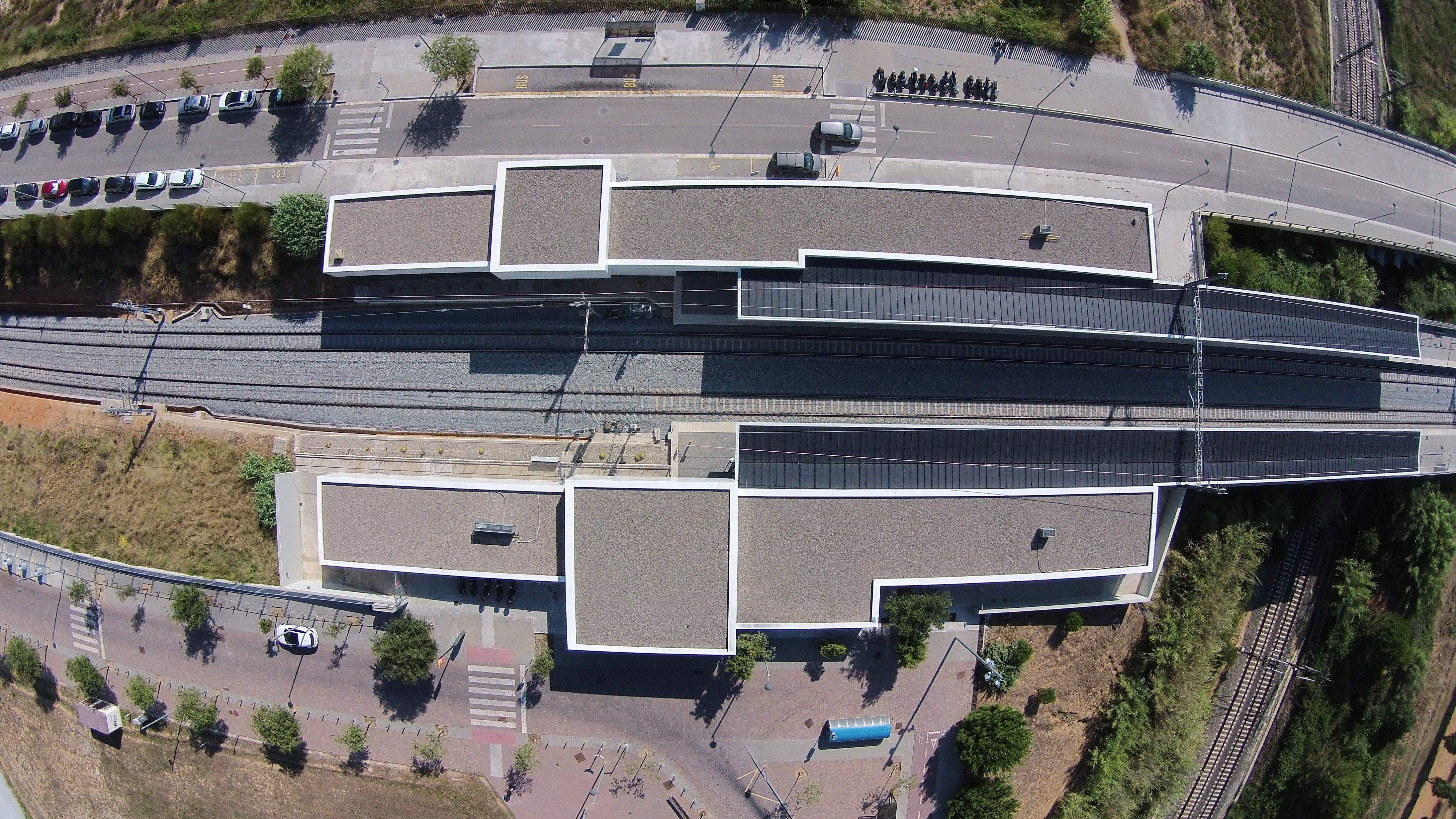 L'última estació de Sant Cugat vista des de l'aire