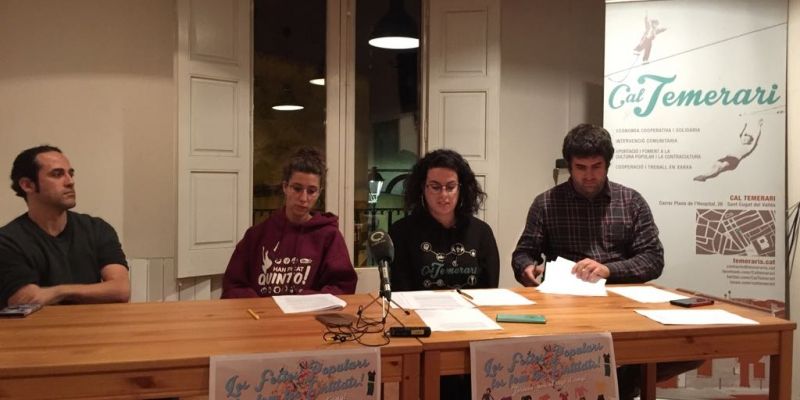 Cal Temerari promourà el boicot a la Festa de Cap d'Any organitzada pe